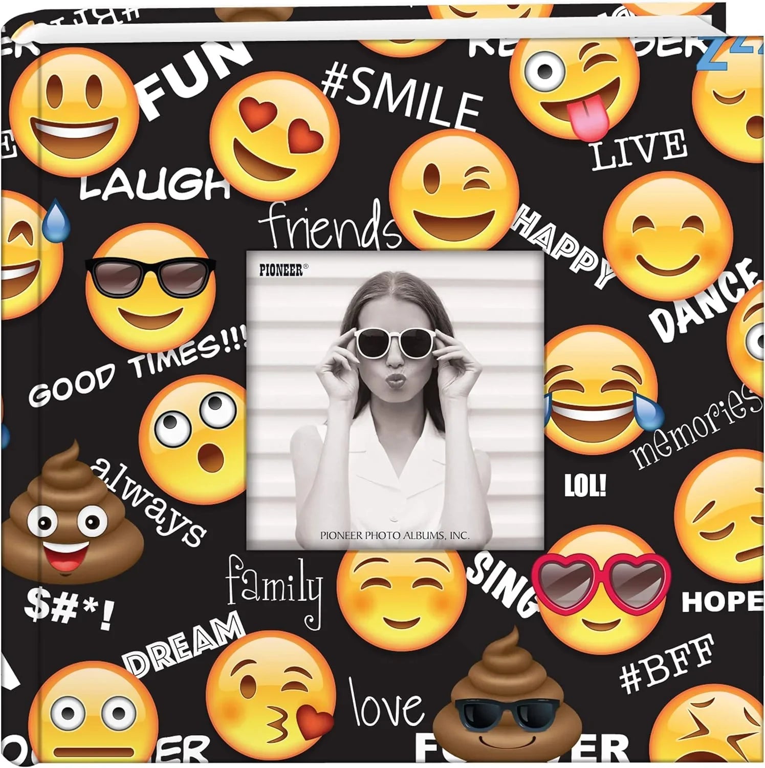 Pioneer Photo Albums Emoji 4x6 Photo Album (200 Pocket, Black) at ...