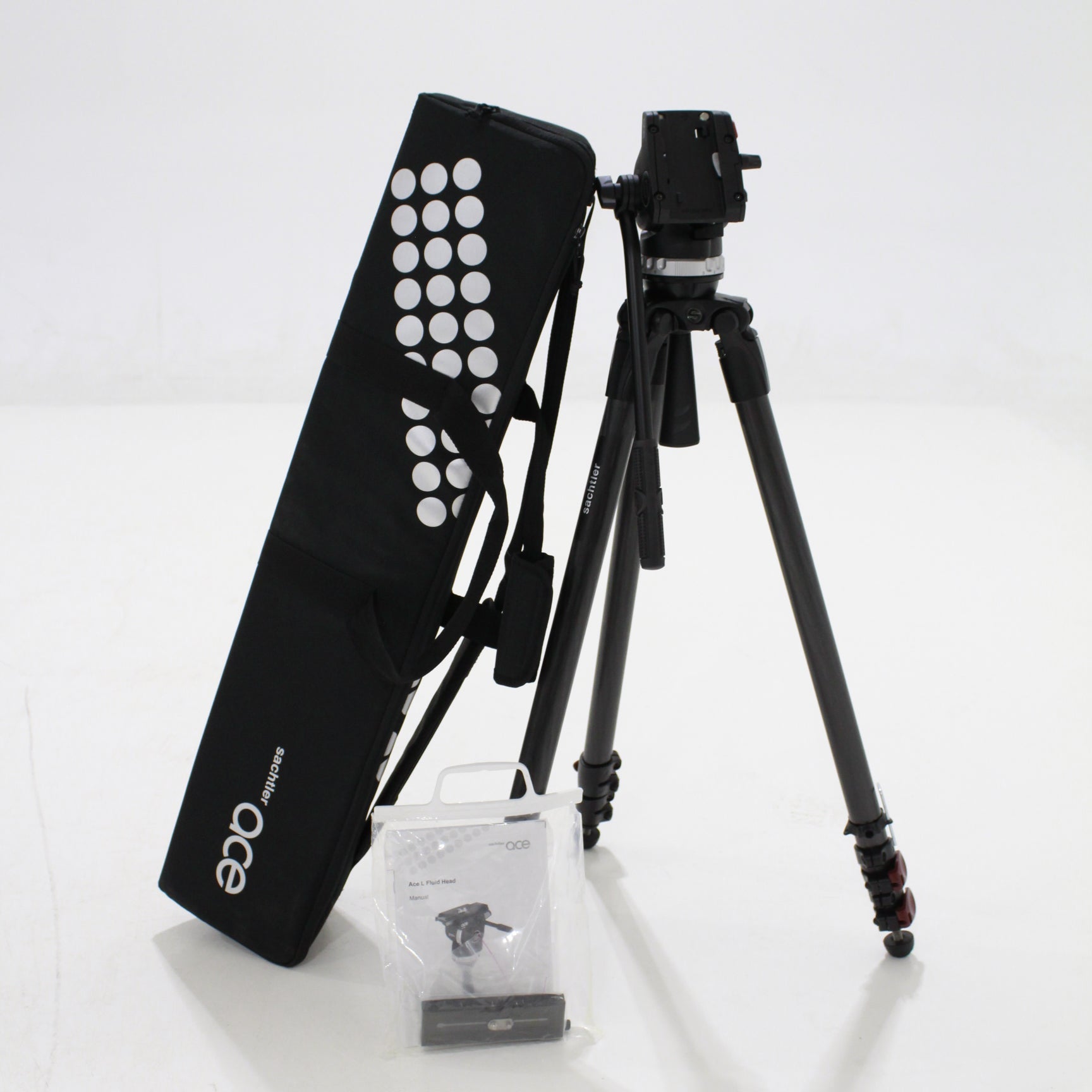 USED *** Sachtler TT75/2 CF w/ Sachtler Ace L Fluid Head Tripod w ...