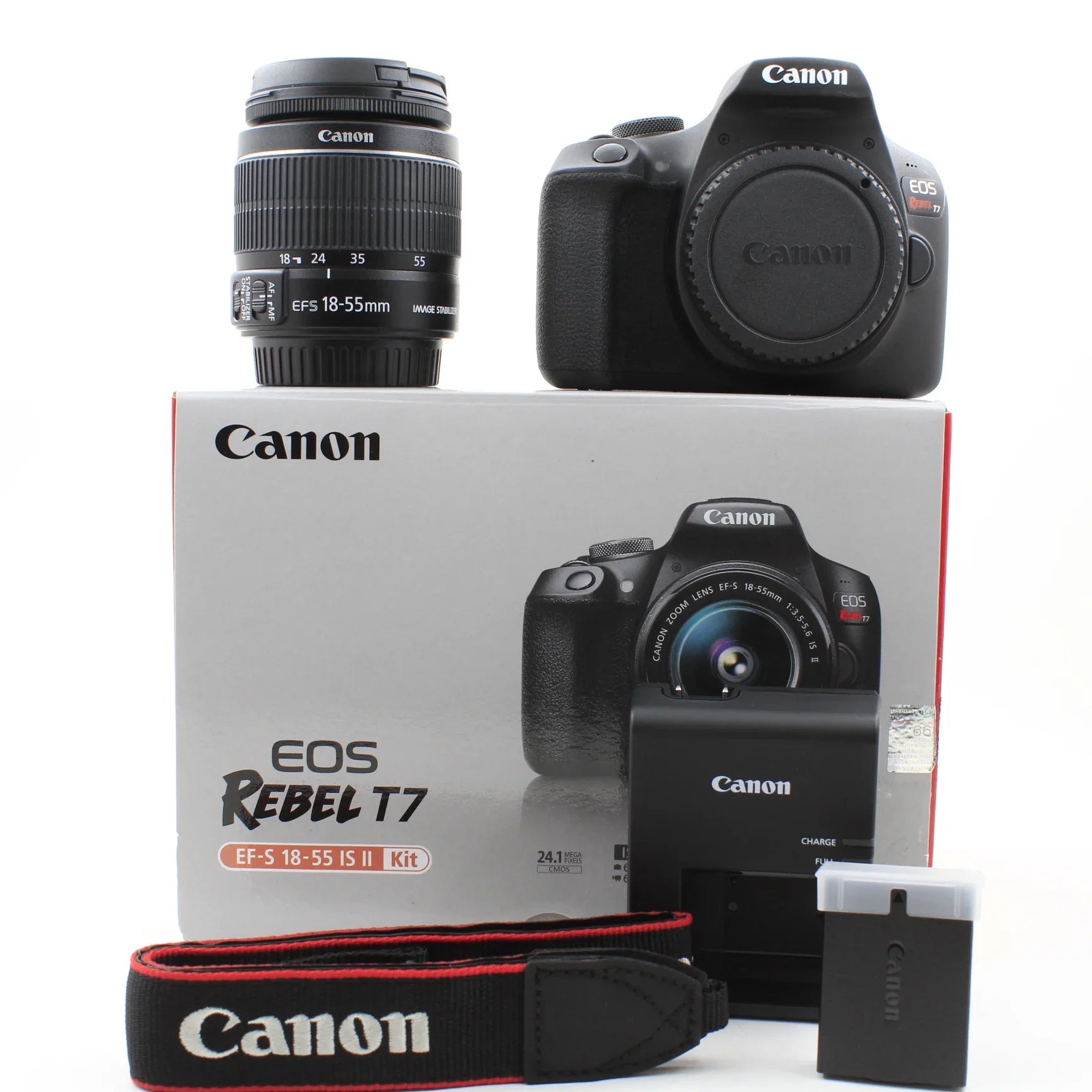 * OPEN BOX EXCELLENT * Canon EOS Rebel T7 DSLR Camera with EF-S 18-55mm ...