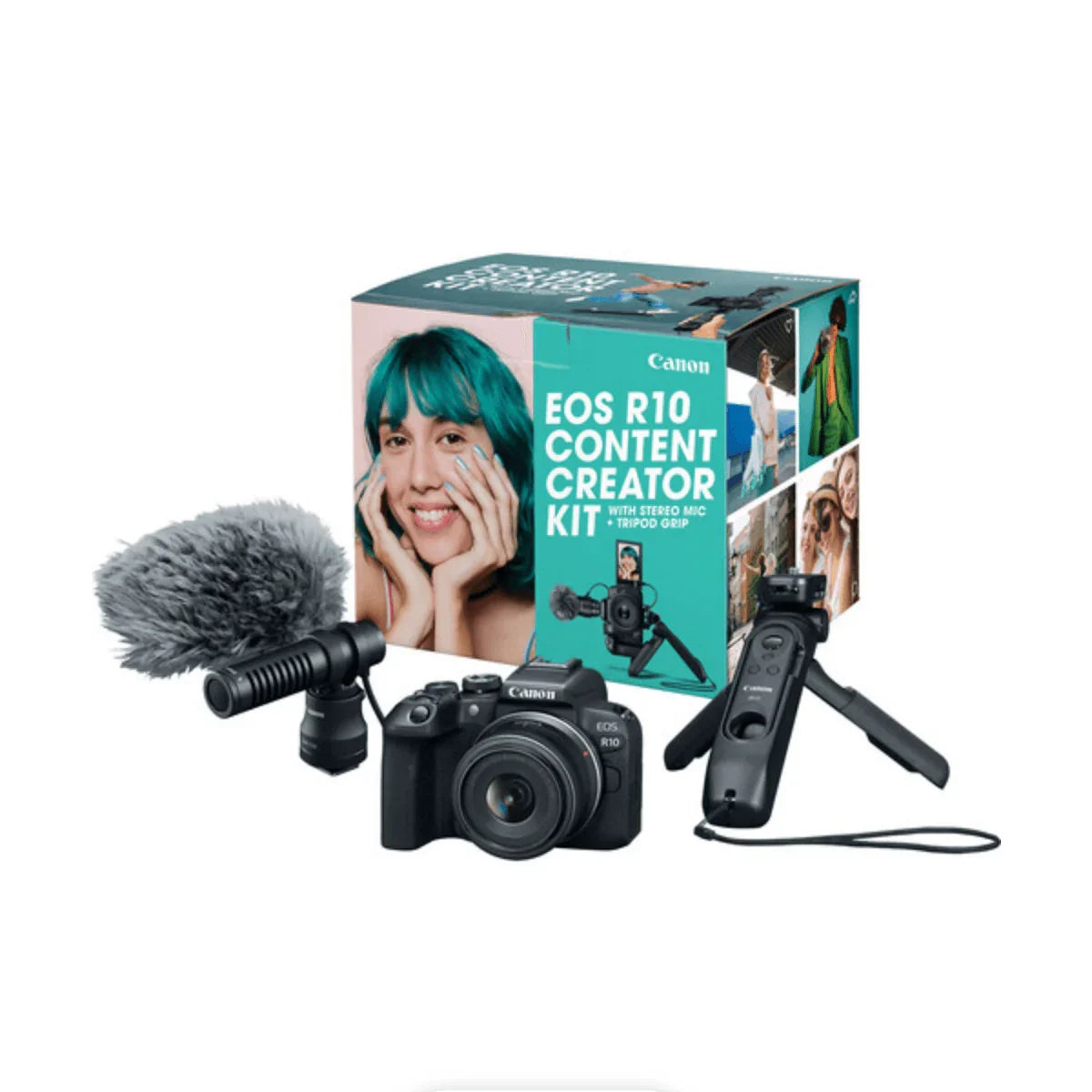 Canon EOS R10 Mirrorless Camera with 18-45mm Lens Content Creator Kit ...