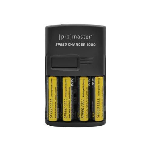 ProMaster Speed Charger 1000 w/ 4 x AA NiMH Battery Kit (2700mAh ...